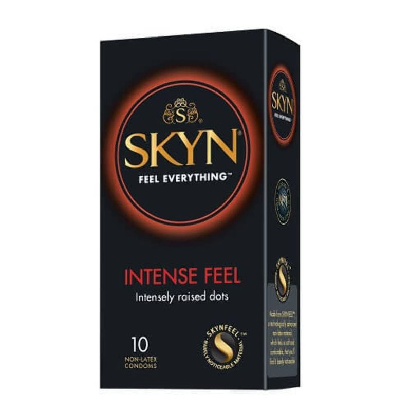 SKYN Intense Feel Condoms Pack of 10 SKYNFEEL Latex Free Condoms for ...