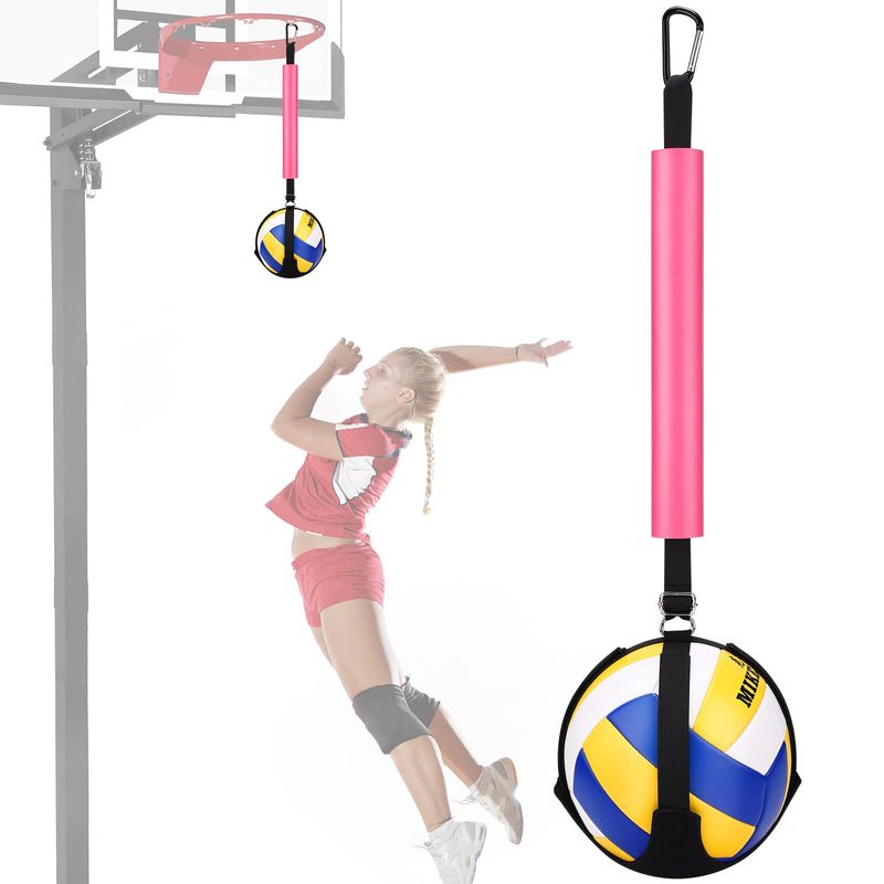TOBWOLF Spiking Volleyball Trainer with Bottom Holder, Adjustable ...