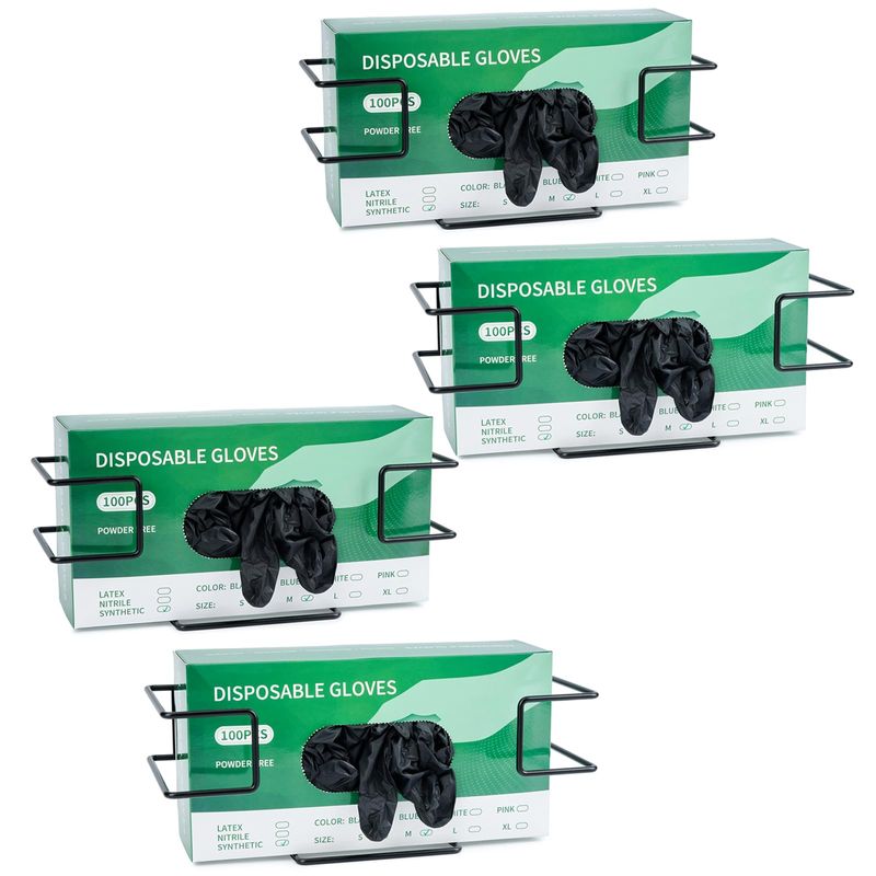 Mxsapve Glove Box Holder 4 Pack, Disposable Glove Dispenser Wall Mount ...
