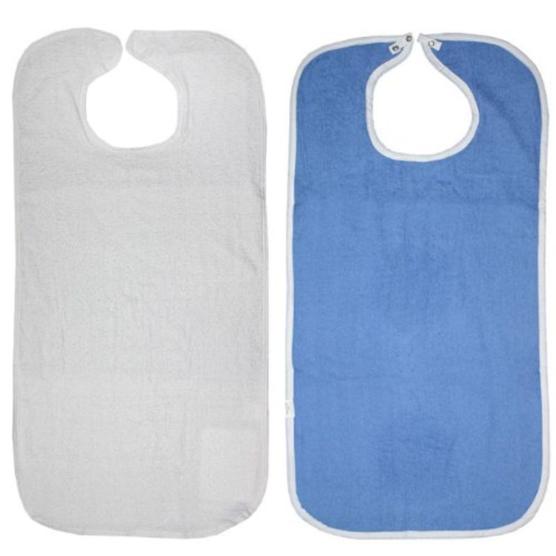 Pack of 3 Terry Adult Bib with Velcro Closure - 3 Colors to Choose From ...