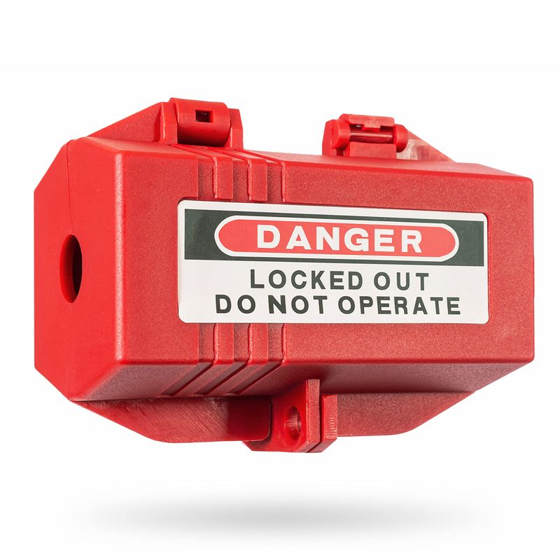 TRADESAFE Plug Lock for Lockout Tagout - 110-125 Volt Power Cord Lockout, Medium Electrical Plug ...