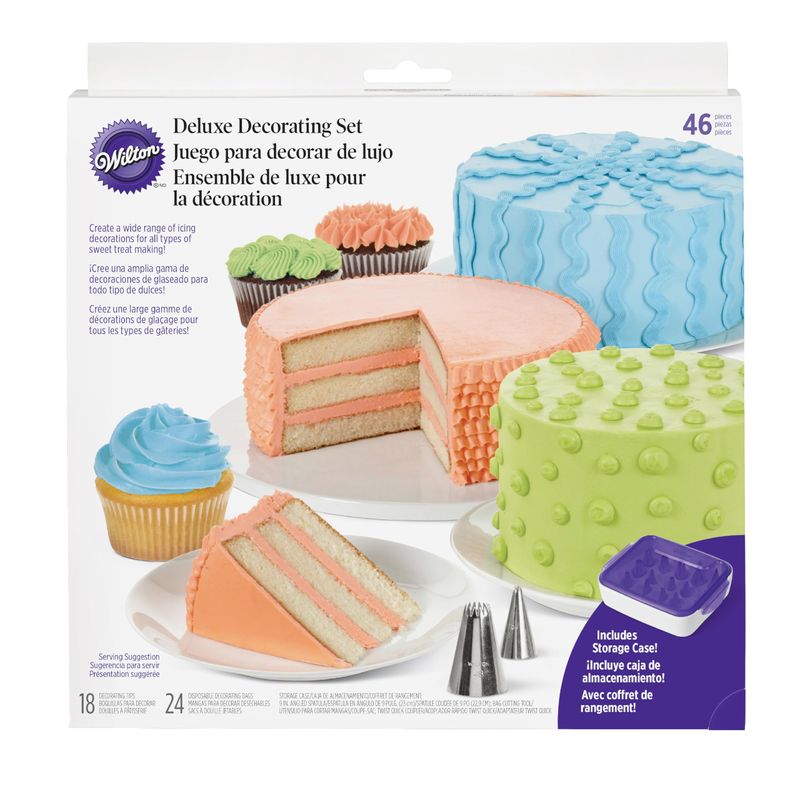 Wilton Deluxe Decorating Piping Tip Set, 46-Pieces - Online Marketplace ...