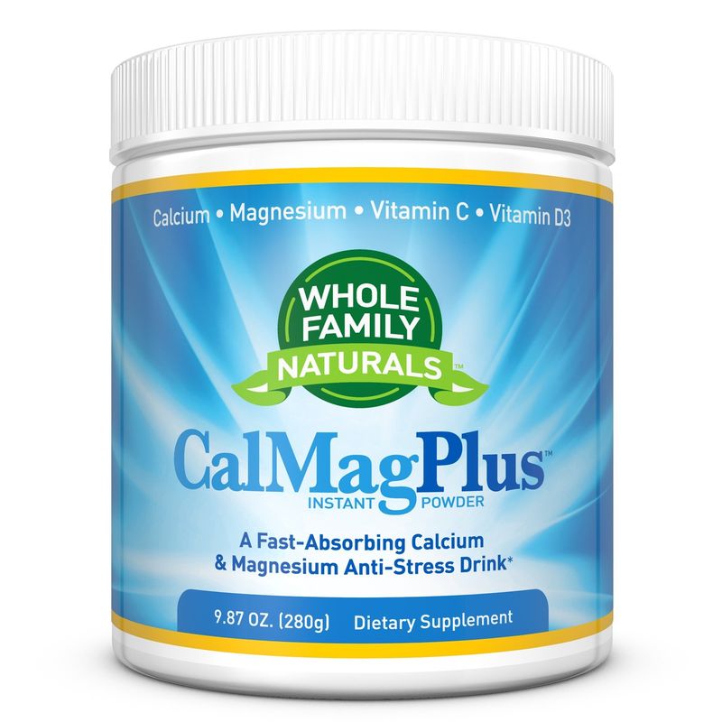 Calcium Magnesium Powder Supplement - CalMag Plus with Vitamin C & D3 ...