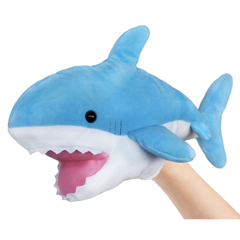 ICE KING BEAR Blue Shark Hand Puppet Soft Toy 13 Inches - Online ...