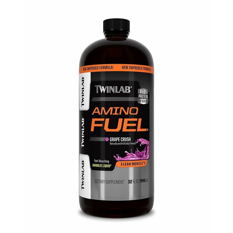 Twinlab AMINO FUEL 32 fl oz Liquid Aminos GRAPE 23g Protein BUILD ...