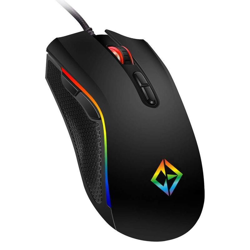 Combrite Gaming Mouse USB Wired, Rainbow LED Light, 7 Programmable ...