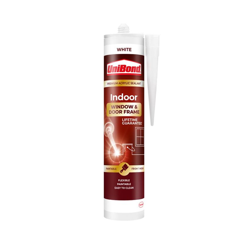 UniBond Indoor Window & Door Frame Sealant, White Acrylic Sealant ...