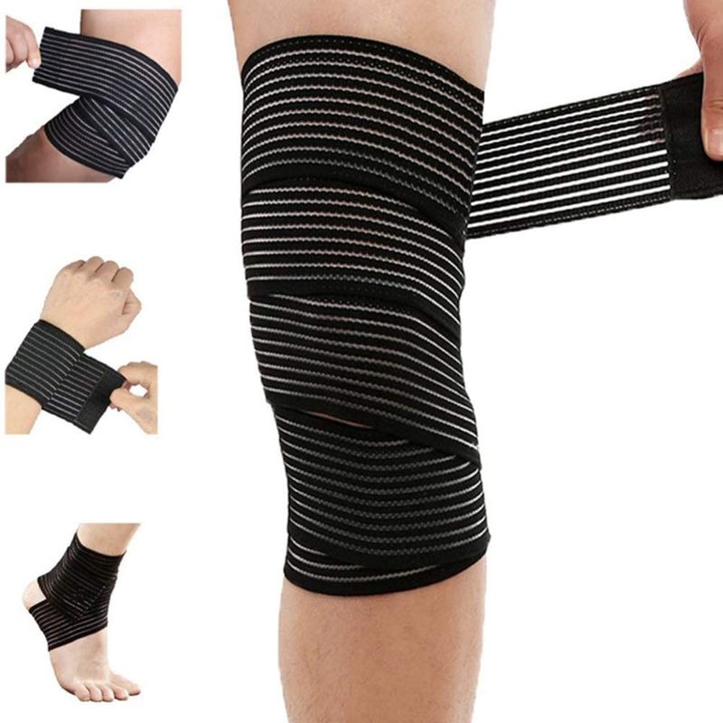 Extra Long Elastic Knee Wrap Compression Bandage Brace Support for Legs ...