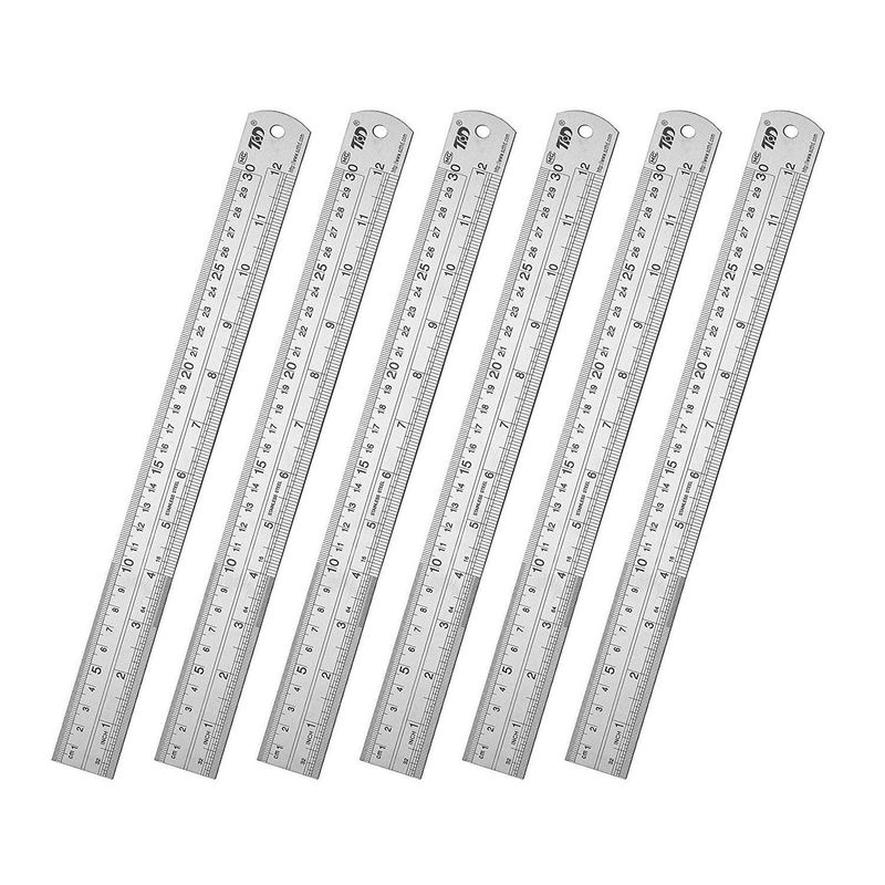 Classic Ruler 12 Inch Stainless Steel Ruler Straight Edge Metal Rulers ...