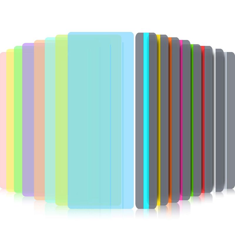 16 Pieces Guided Reading Highlight Bookmark Strips Colored Overlay ...