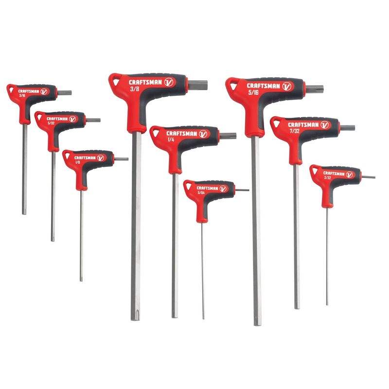 CRAFTSMAN V-SERIES Hex Key Allen Set, SAE, 9 Piece (CMHT26162V ...
