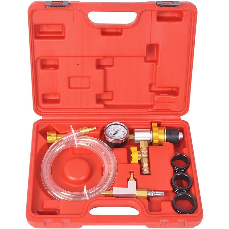 Cooling System Coolant Vacuum Refilling Purge Gauge Leak Test Tool Kit ...