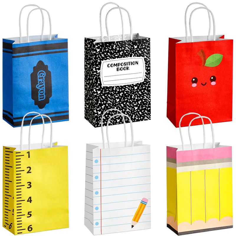 24Pcs Back to School Gift Bags First Day of School Paper Treat Bags ...
