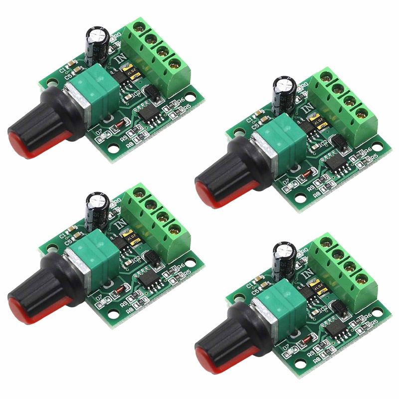 4pcs DC 12v PWM motor speed controller,1.8V 3V 5V 6V 12V 2A Speed Adjustable Switch Module ...