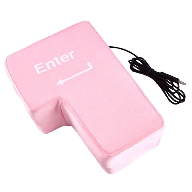 jojofuny Big Enter Key USB Enter Key Desktop Nap Pillow Enter Button ...