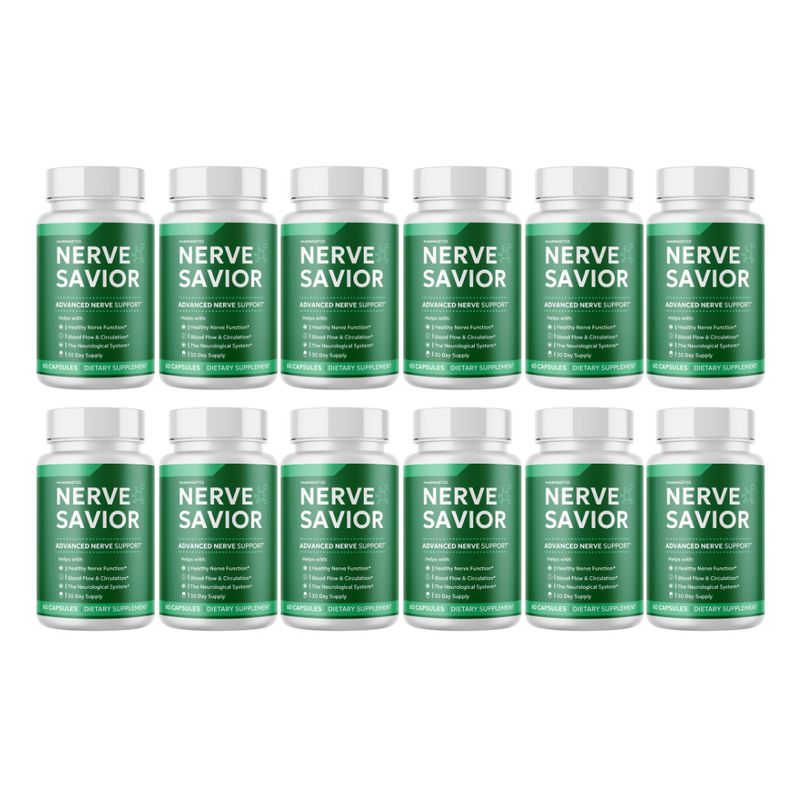 Nerve Savior Advanced Nerve Support 12 Bottles 720 Capsules - Online ...