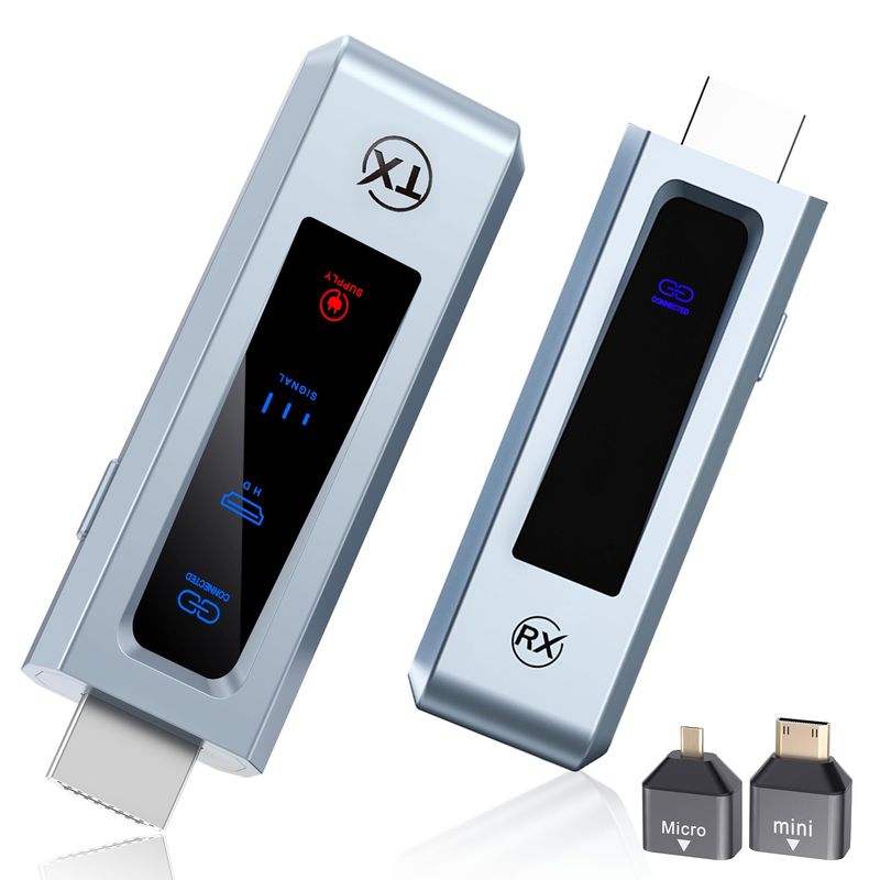 HDMI Wireless HDMI Transmitter and Receiver Set, Wireless, Small, LED ...