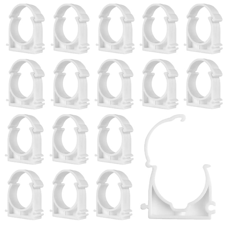 RXKFIGX 20pcs PVC Water Pipe Clamps Clips Inner Diameter 25mm Push-Fit ...