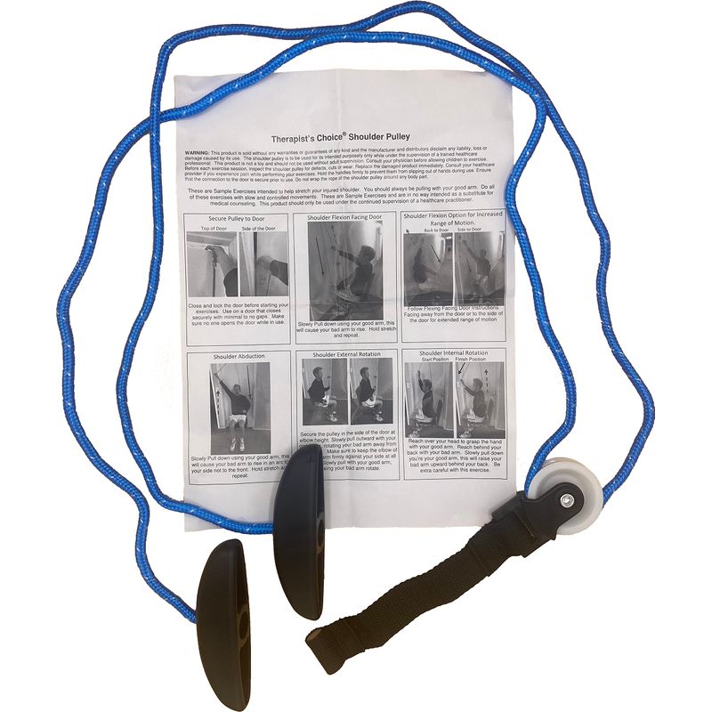 Therapist’s Choice® Shoulder Pulley, Over The Door, with Patient Guide ...