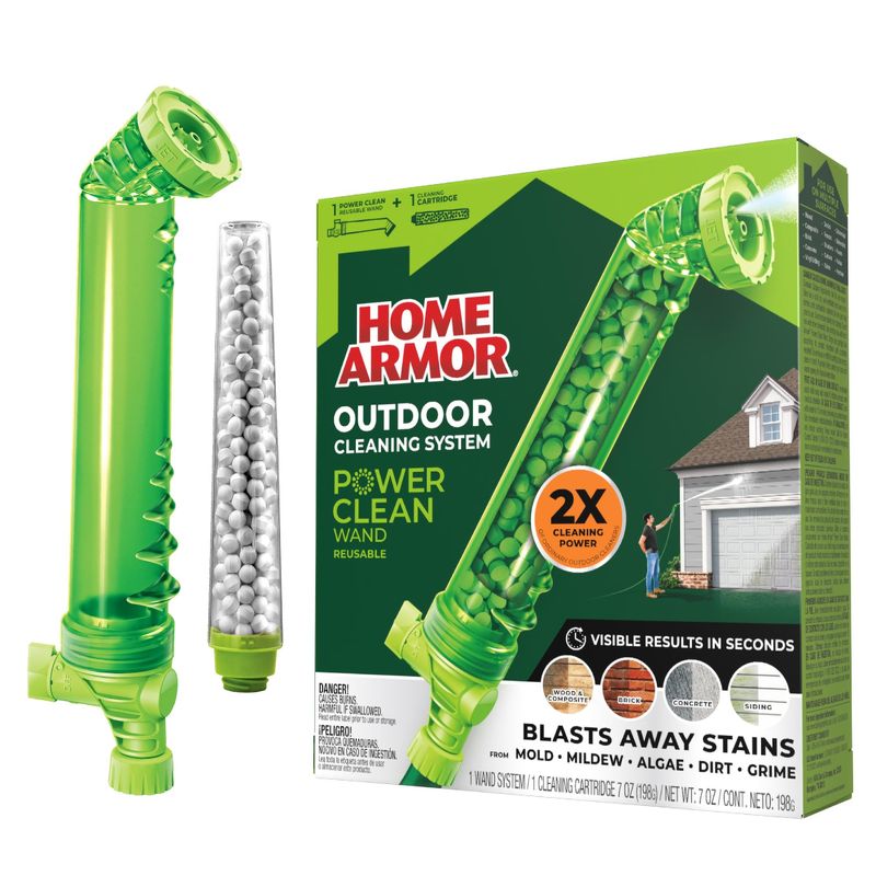 Home Armor Power Clean Wand, Outdoor Cleaning System, Blasts Away Stains from Mold, Mildew ...