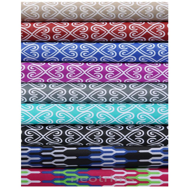 NEOTRIMS Waterproof Canvas Fabric Material,Trellis Pattern Design,Water ...
