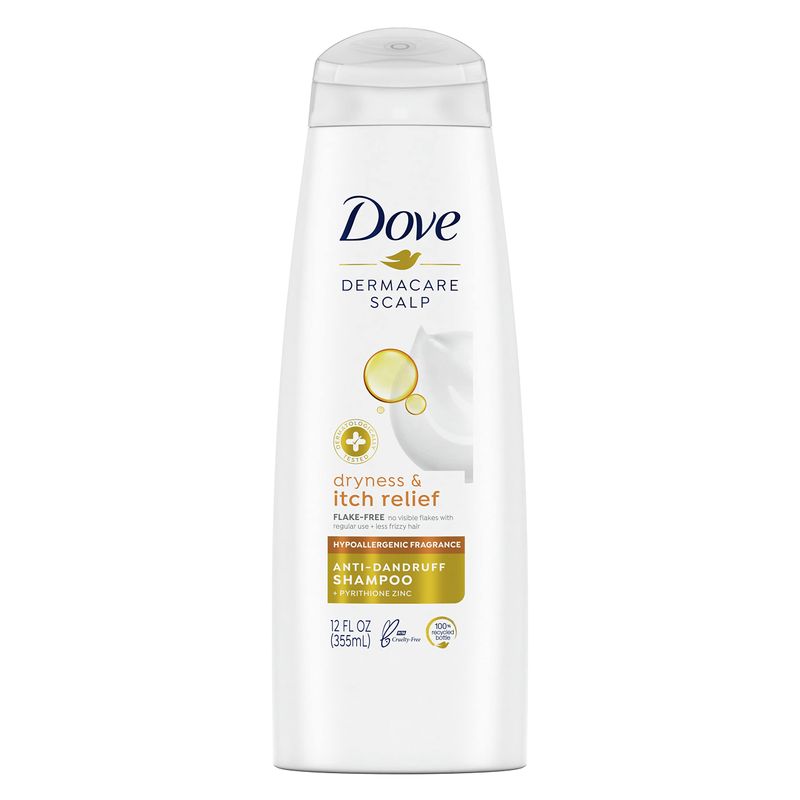 Dove DermaCare Anti Dandruff Shampoo for Dry, Itchy Scalp Dryness and ...