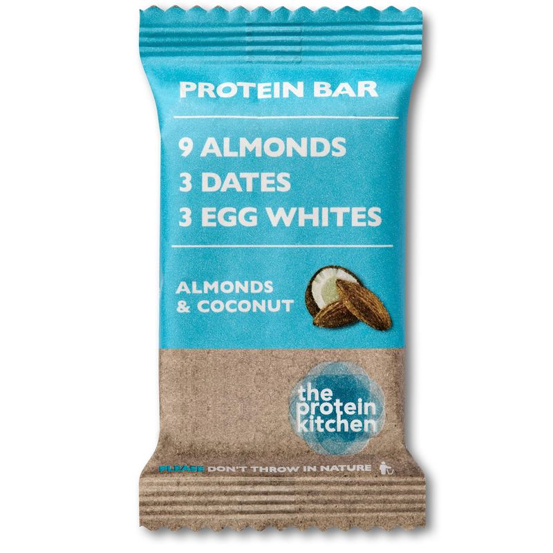 The Protein Kitchen Natural Protein Bar (12 x 55 g) - Coconut & Almond ...