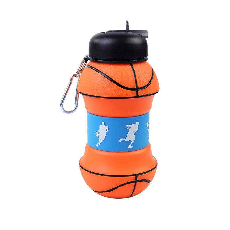 Laroal Basketball Shaped Water Bottle Sports Water Bottle Foldable ...