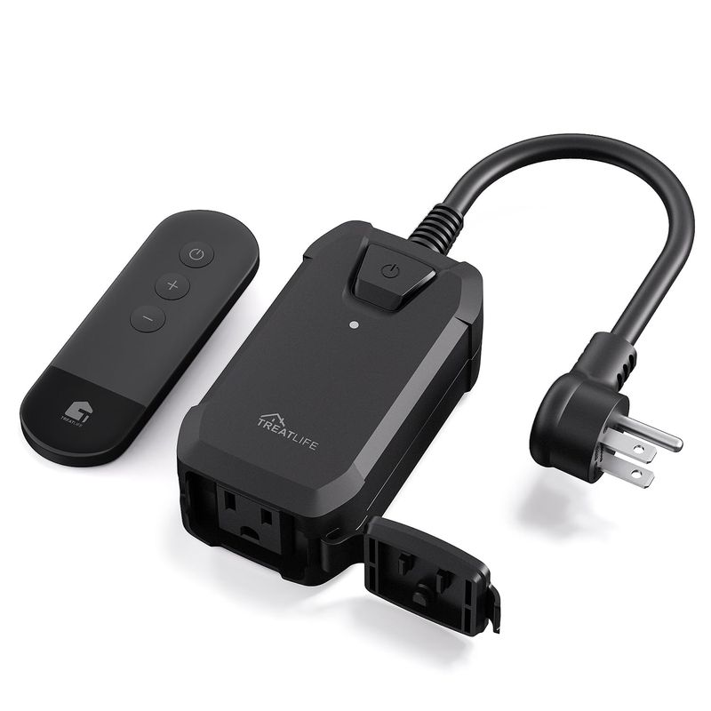 TREATLIFE Dimmer Plug with 100FT Wireless Remote Control, IP44 Weather ...