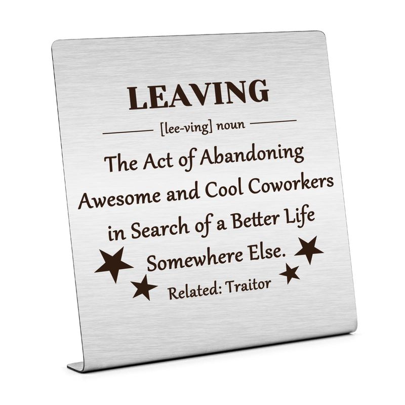 Coworker Leaving Gift for Women Men Friends Desk Sign Gifts for ...
