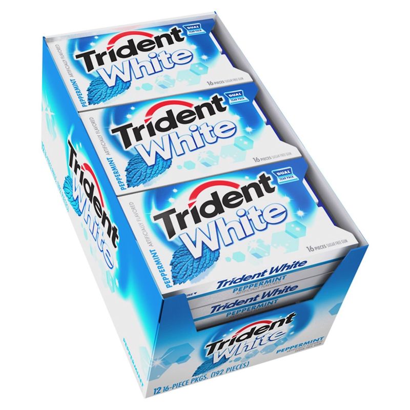 Trident White Peppermint Sugar Free Gum (16 pc., 12 Packs.) - Online ...