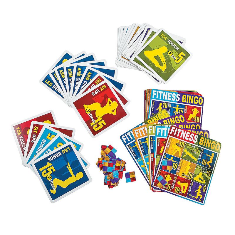 Fun Express Fitness Bingo Game - Interactive Educational Activity for ...