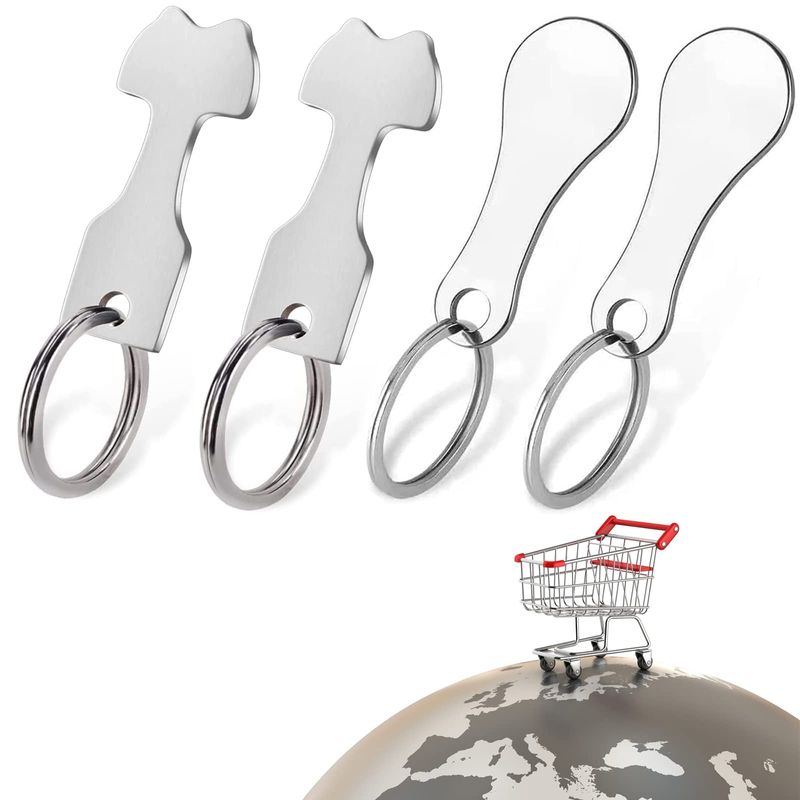 4 Pcs Shopping Trolley Coin Universal Shopping Trolley Token Trolley ...