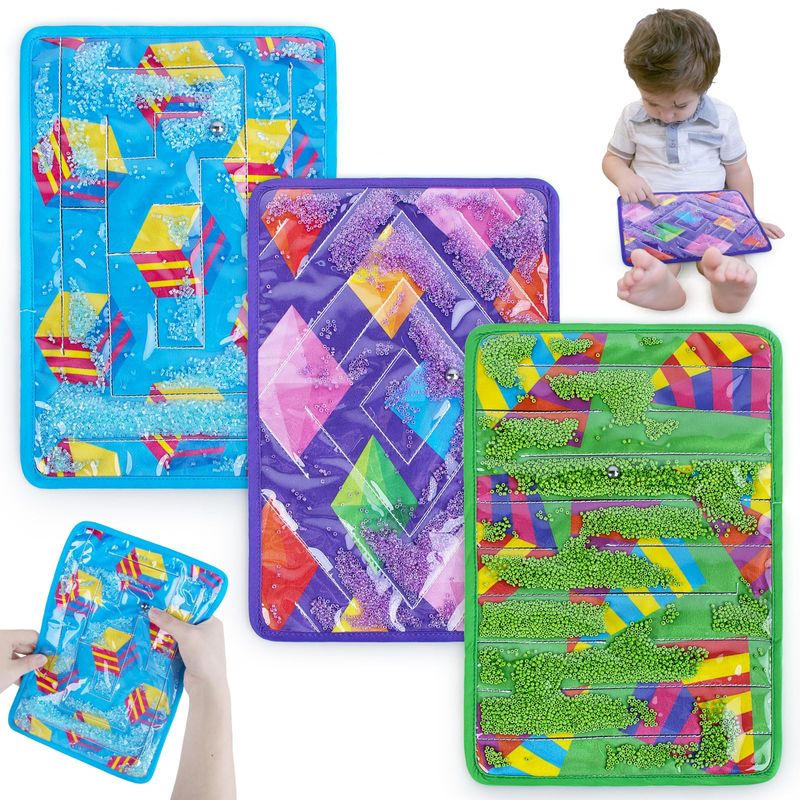 teytoy Fidget Sensory Marble Maze Mat, Filled Sensory Fidget Toys for ...
