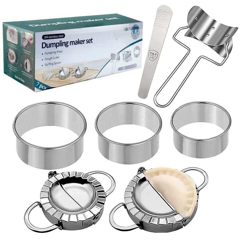 AMGOYA Dumpling Maker Kit Stainless Steel Dumpling Mold Maker, Momos ...