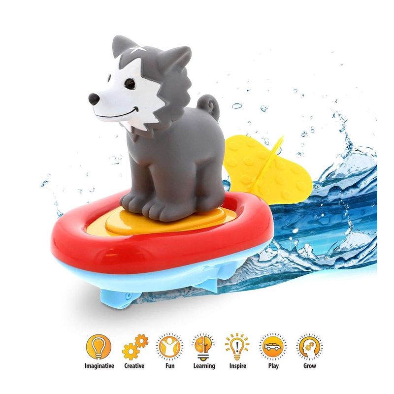 Dollibu Boat Racer Buddy, Fun Educational Bath Toy Finger Puppet Pull ...