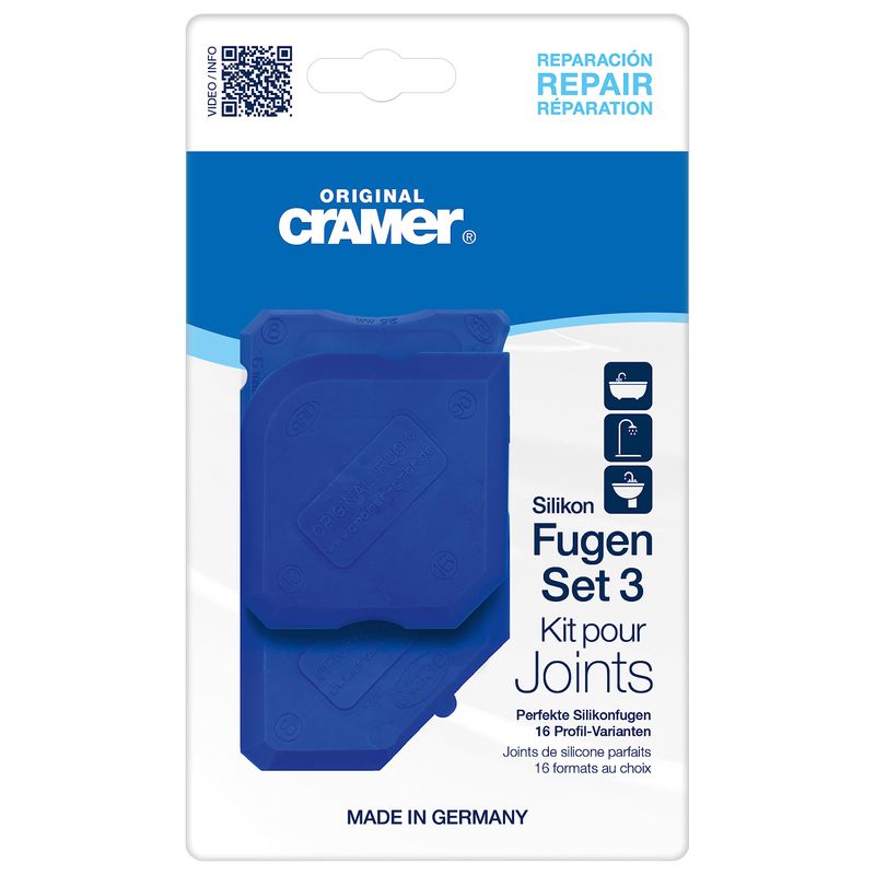 Cramer Fugi Kit 3, Blue - Silicone Sealant for Clean Profiles and ...