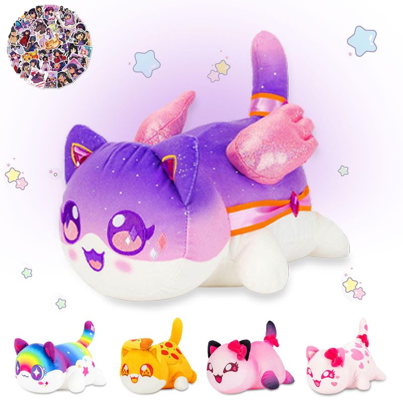 AOYINGMRWJ 61-PCS 丨9.8in Goddess Cat Plush + 60 Sticker- Cat Plush ...