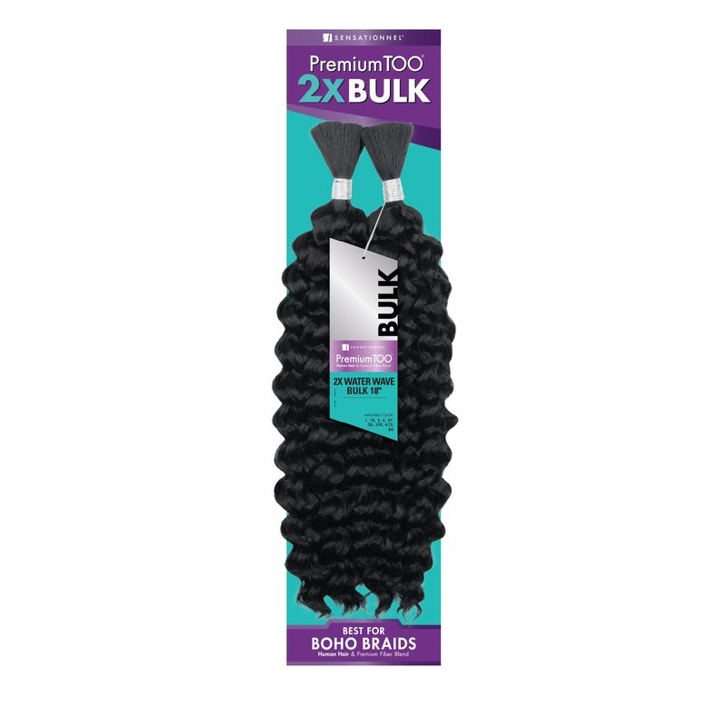 Sensationnel Human hair blend PremToo – 2x Water Wave Bulk 18-inch ...