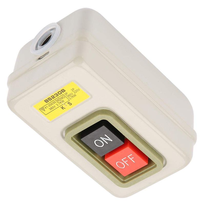 3 Phase Switch Self-Locking Power Push Button Switch Motor On/Off ...