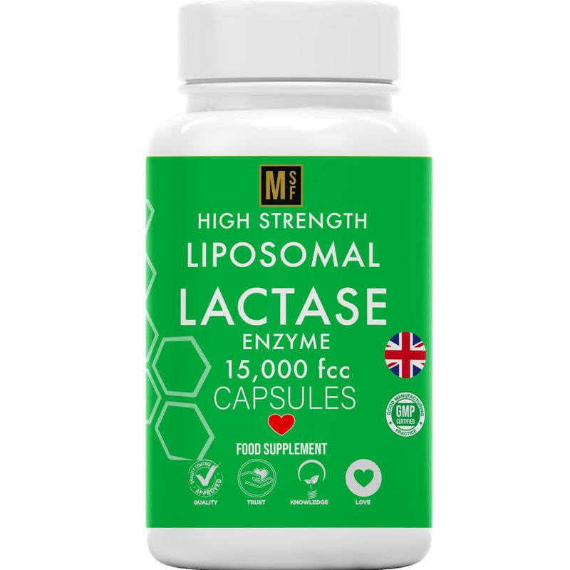 Liposomal Lactase Enzyme 15000FCC | 120 High Strength Lactase Capsules ...