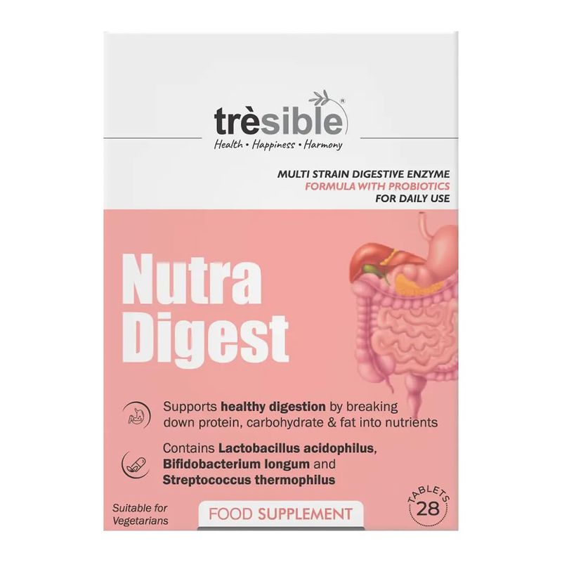 Trèsible Probiotic Supplement- Nutra Digest 28 Tablets Probiotics for ...