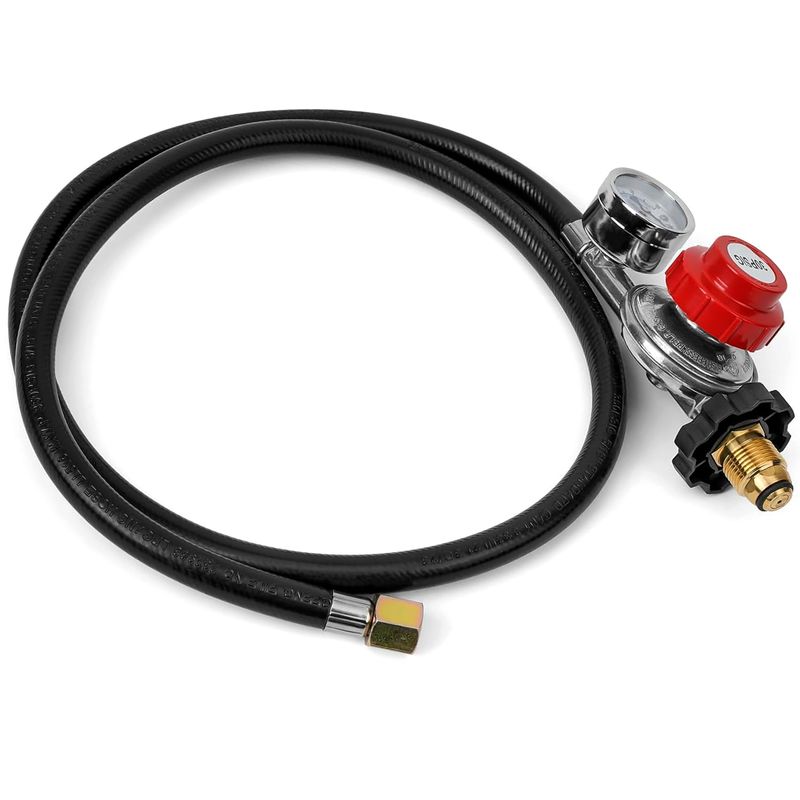 onlyfire 4Ft High Pressure Adjustable Propane Regulator 0-30 PSI with ...