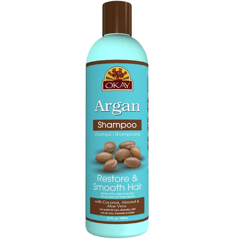 OKAY | Argan Shampoo | For All Hair Types & Textures | Restore, Hydrate ...