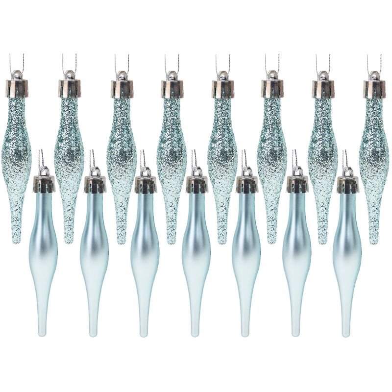 Christmas Concepts® Pack Of 15-8.5cm Droplet Baubles - Matte & Glitter ...