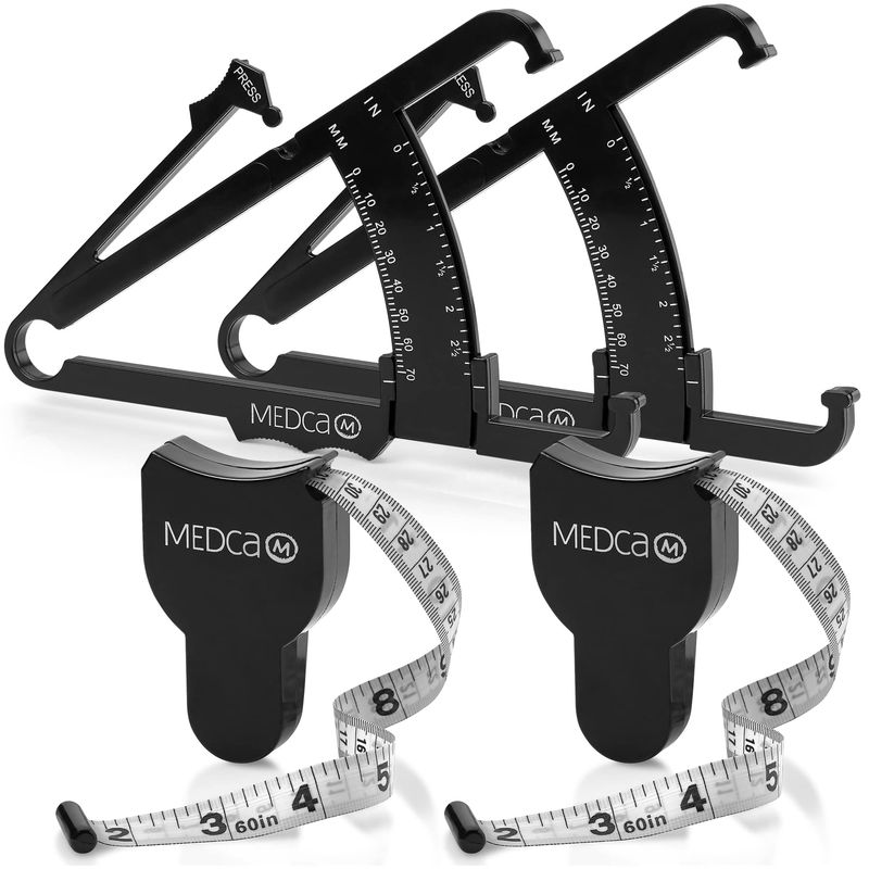Body Tape Measure and Skinfold Caliper for Body Set - (Pack of 2 ...