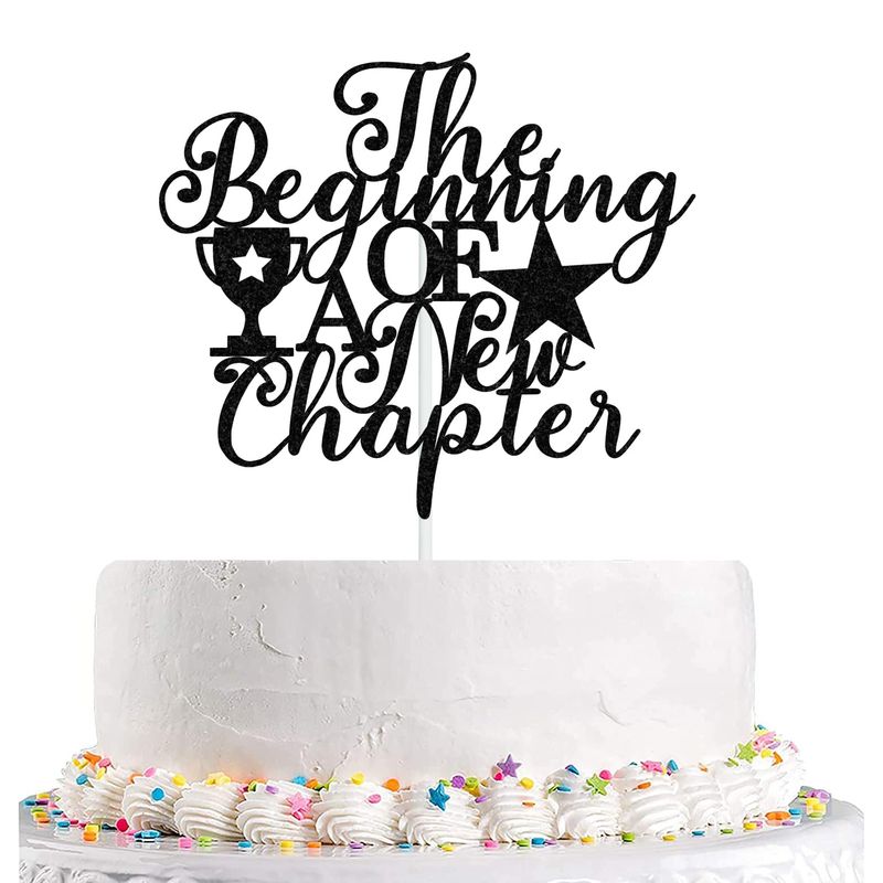 The Beginning of A New Chapter Cake Topper Adventure Beginning Cake ...
