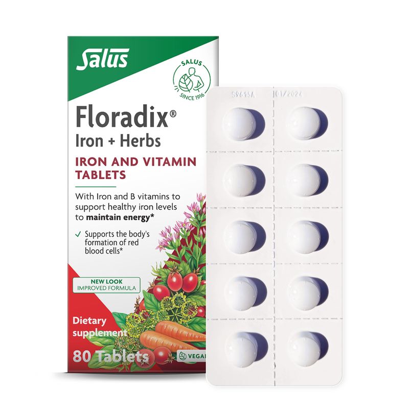 Floradix by Salus Iron Tablets - Energy Support Supplement for Men ...