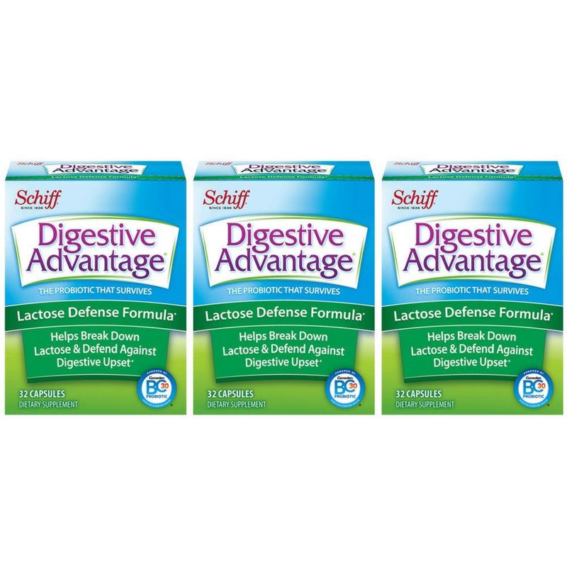Digestive Advantage Lactose Defense formula, 32 Capsules (Pack of 3 ...