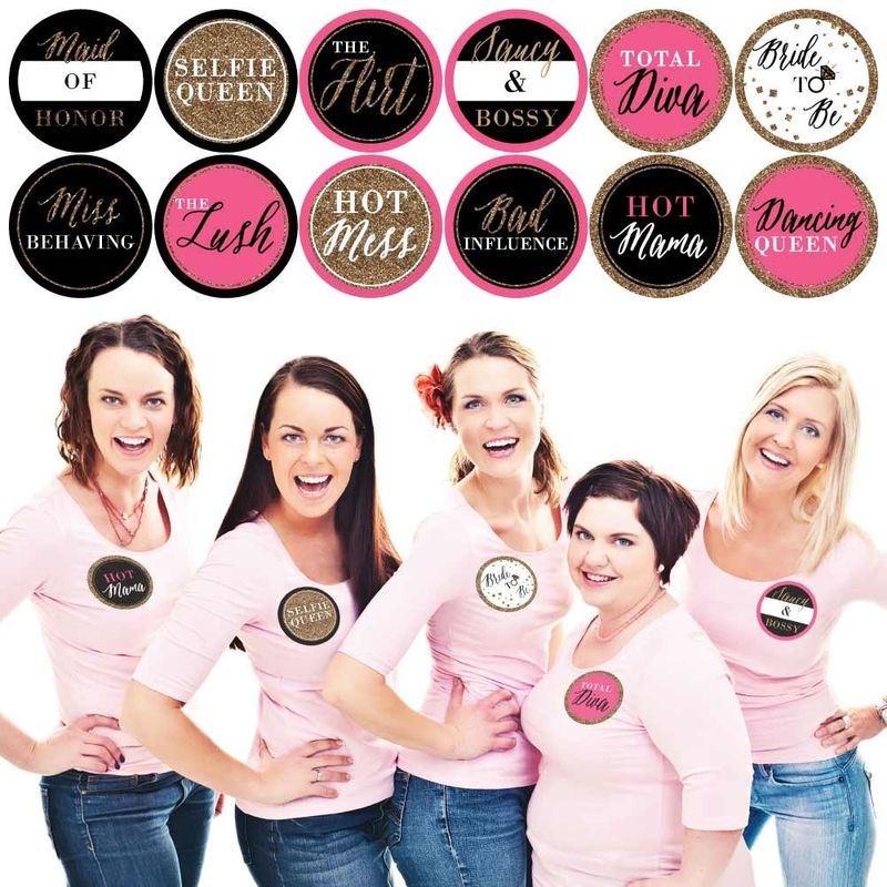 Girls Night Out - Bachelorette Party Name Tags - Party Badges Sticker ...